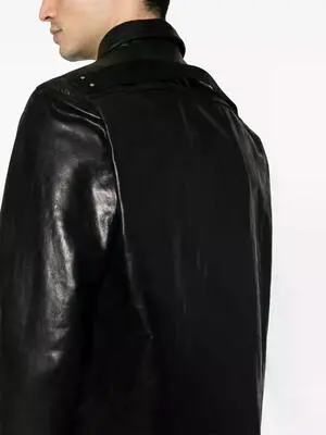 Rick Owens Classic-collar Leather Jacket - Black