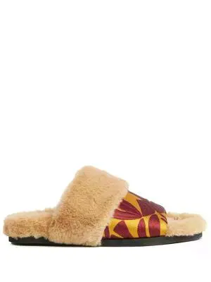 La DoubleJ Winter Jacquard Slides - Neutrals