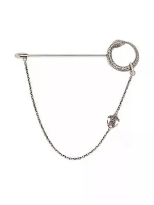 Roberto Cavalli Snake-motif Brooch - Silver