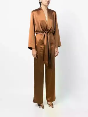 Michelle Mason Tie-front Kimono Jumpsuit