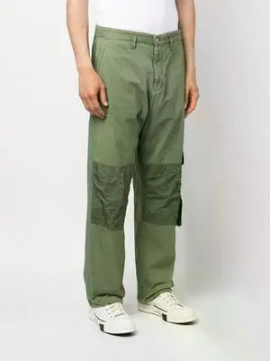 Stone Island Panelled Straight-leg Cargo Trousers