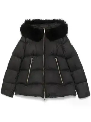 Moncler Fur-trimmed Hooded Parka Coat