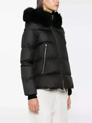 Moncler Fur-trimmed Hooded Parka Coat
