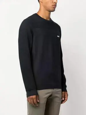 BOSS Logo-patch Round-neck Jumper
