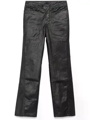 MUGLER Wax-effect Straight-leg Trousers
