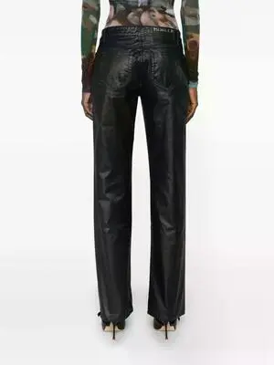 MUGLER Wax-effect Straight-leg Trousers