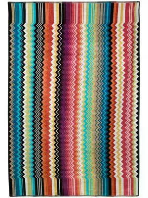 Missoni Zigzag-pattern Cotton Towel - Black