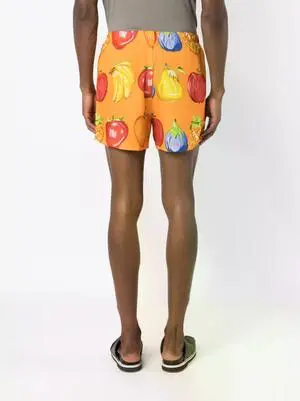 AMIR SLAMA Fruit-print Elasticated-waistband Shorts