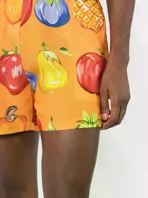AMIR SLAMA Fruit-print Elasticated-waistband Shorts