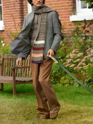Paul Smith Wool Straight Trousers - Brown