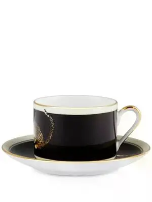 Dolce & Gabbana Leopard-print Porcelain Tea Set - Black