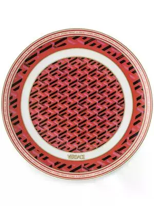 Versace X Rosenthal La Greca Signature Bread Plate - Red
