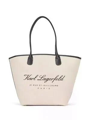 Karl Lagerfeld Hotel Karl Canvas Tote Bag