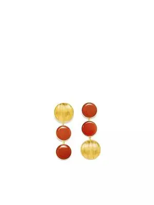 DESTREE Sonia Double-stone Earrings - Brown