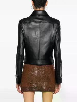 COURREGES Iconic Zip-up Leather Jacket