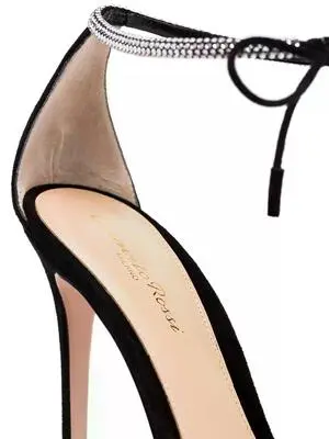 GIANVITO ROSSI Leather Crystal Strap 115mm Stiletto Sandals