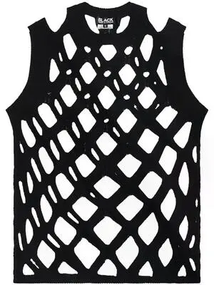 Comme Des Garçons Open-knit Long-sleeve Top