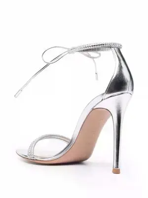 GIANVITO ROSSI Montecarlo 105mm Sandals - Silver