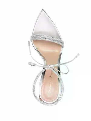 GIANVITO ROSSI Montecarlo 105mm Sandals - Silver