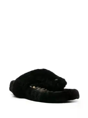 Loewe Ease Shearling Flip Flops