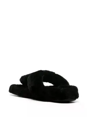 Loewe Ease Shearling Flip Flops