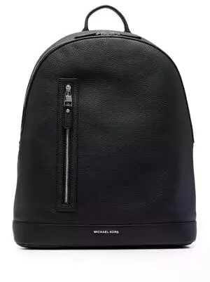 Michael Kors Hudson Slim Leather Backpack - Black