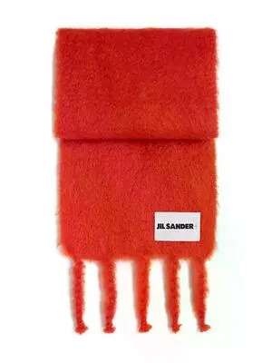 JIL SANDER Mohair-blend Scarf - Red
