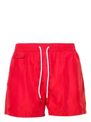 Kiton Drawstring-waist Swim Shorts - Red