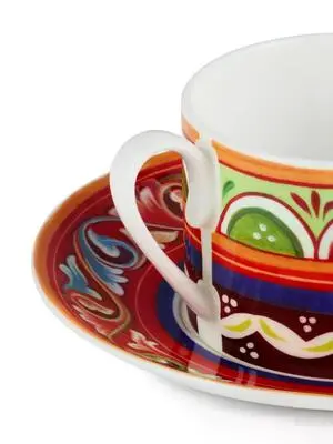 Dolce & Gabbana Geometric-pattern Porcelain Tea-set
