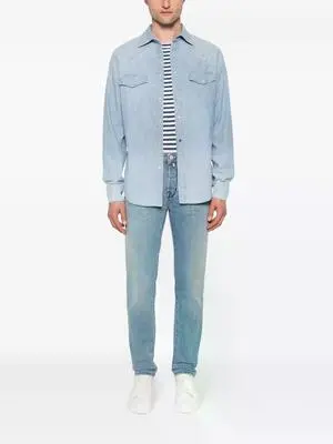 Jacob Cohen Logo-embroidered Denim Shirt