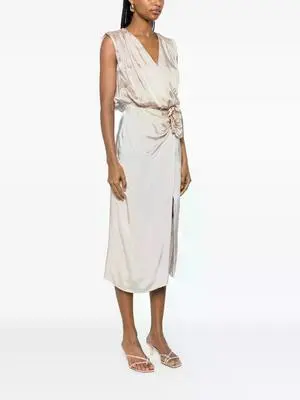Blumarine Twill-weave Midi Dress