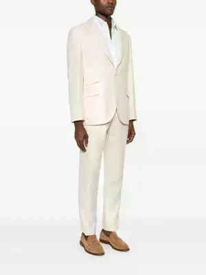 Brunello Cucinelli Single-breasted Linen-blend Suit - Neutrals