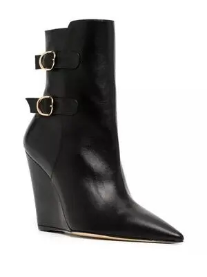 STUART WEITZMAN Pointed-toe 100mm Wedge Boots