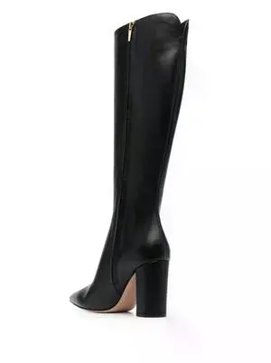 GIANVITO ROSSI 90mm Point-toe Leather Boots