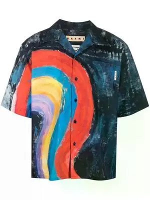Marni Abstract-print Cotton Shirt