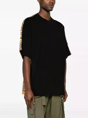 MASTERMIND WORLD Logo-patch Striped Cotton T-shirt