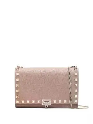 Valentino Garavani Rockstud Leather Crossbody Bag - Neutrals