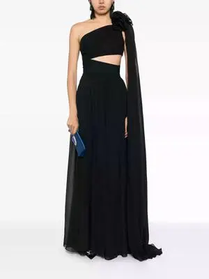 Elie Saab Asymmetric Silk Gown