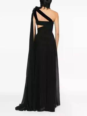 Elie Saab Asymmetric Silk Gown