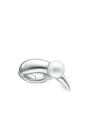 TASAKI 18kt White Gold Danger Horn Plus Ear Cuff - Silver