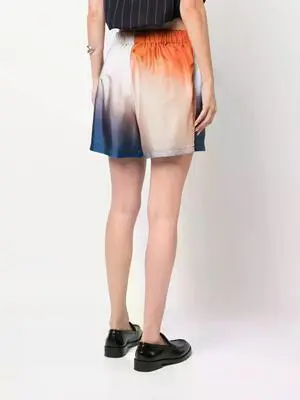 Gauchère Gradient-effect Elasticated-waist Shorts