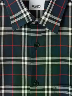Burberry Simpson Checked Cotton Shirt - Black