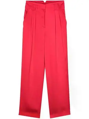 GENNY Straight-leg Satin Trousers