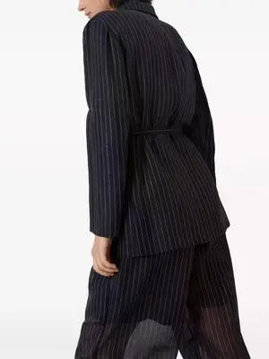 Brunello Cucinelli Pinstripe-pattern Belted Blazer