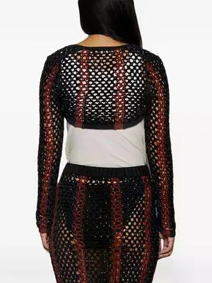 DIOTIMA Gala Crystal-embellished Mesh Shrug