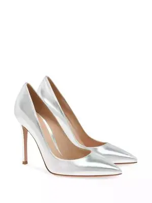 GIANVITO ROSSI Tone Stiletto Heel Pumps - Silver