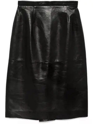 Ermanno Scervino Lambskin Pencil Skirt