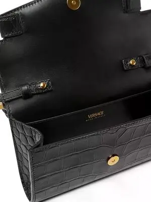 Versace Medusa '95 Croc-effect Crossbody Bag