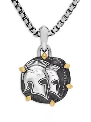 David Yurman 18kt Yellow Gold And Sterling Gemini Amulet - Silver