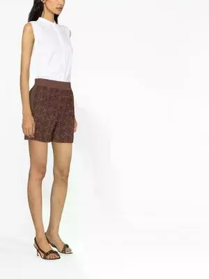 Brunello Cucinelli Floral-embroidered Cotton Shorts
